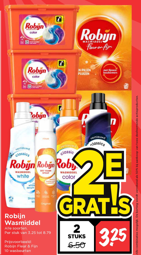 Robijn wasmiddel folder aanbieding bij Vomar - details