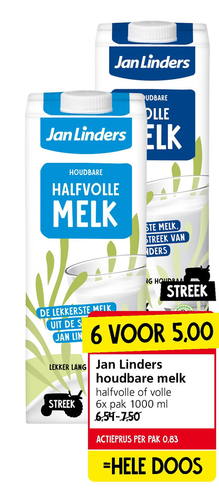 Jan Linders Huismerk melk folder aanbieding bij Jan Linders - details