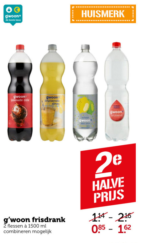 Gwoon frisdrank, cola folder aanbieding bij Coop - details