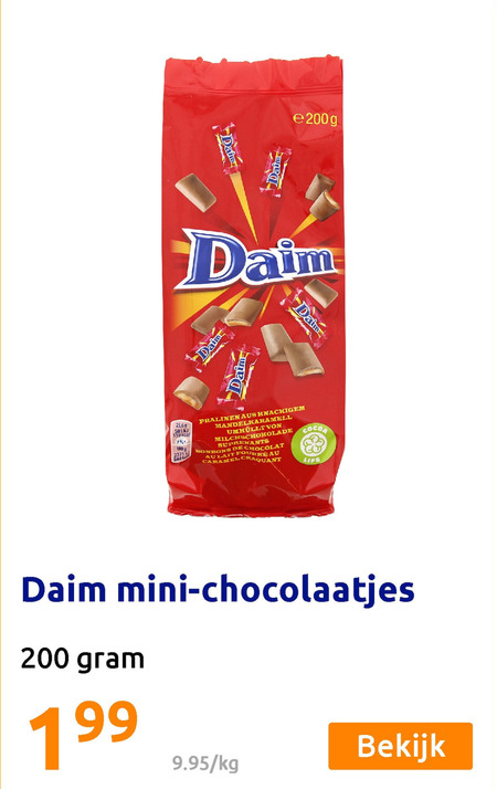 Daim chocolade folder aanbieding bij Action - details