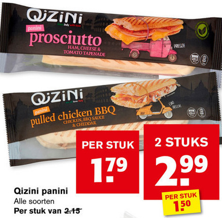Qizini panini folder aanbieding bij Hoogvliet - details