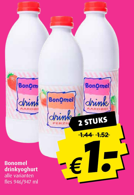Bonomel drinkyoghurt folder aanbieding bij Boni - details