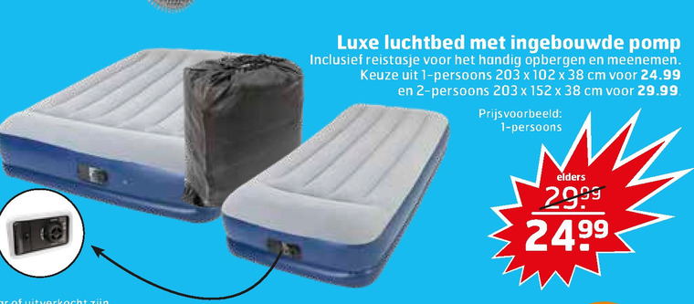 opblaasbaar matras folder aanbieding bij Trekpleister - details