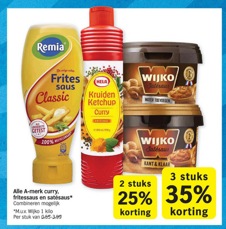 Alle merken fritessaus, satesaus folder aanbieding bij Albert Heijn ...