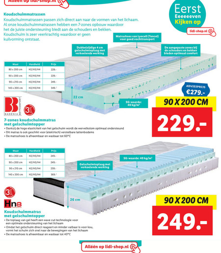 matras folder aanbieding bij Lidl - details