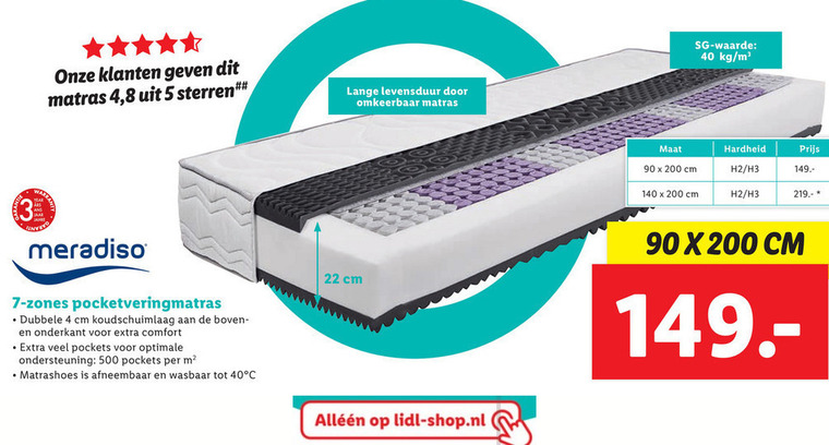 matras folder aanbieding bij Lidl - details
