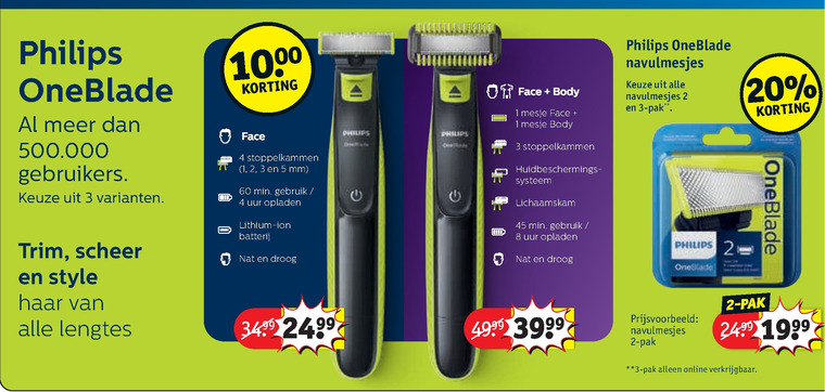 Philips elektrisch scheerapparaat, scheermesjes folder aanbieding bij ...