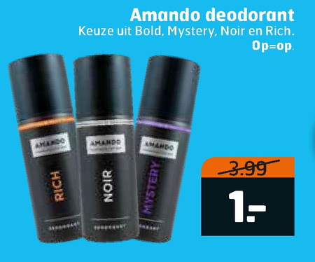 Amando deodorant folder aanbieding bij Trekpleister - details