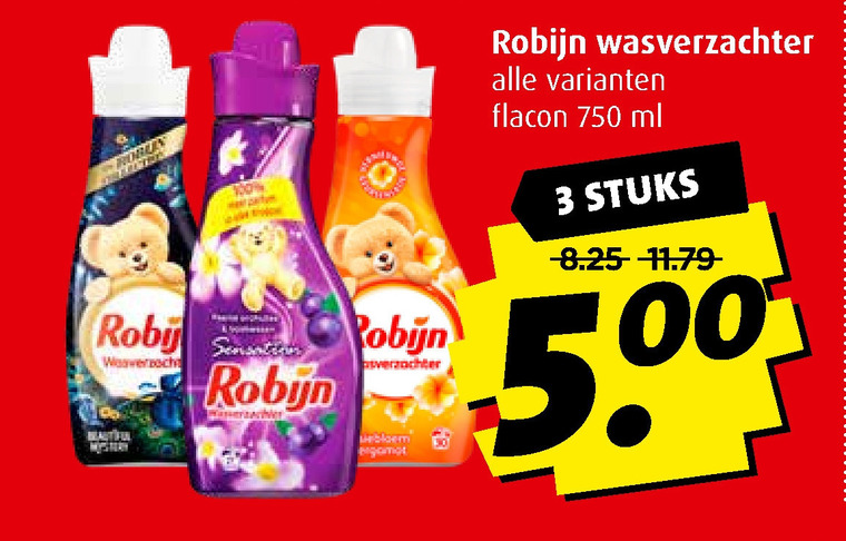 Robijn wasverzachter folder aanbieding bij Boni - details