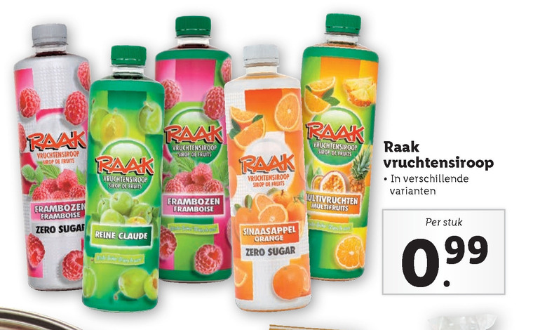 Raak limonadesiroop folder aanbieding bij Lidl - details
