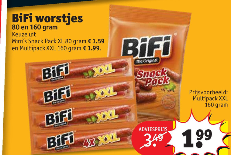 Bifi bierworstjes folder aanbieding bij Kruidvat - details