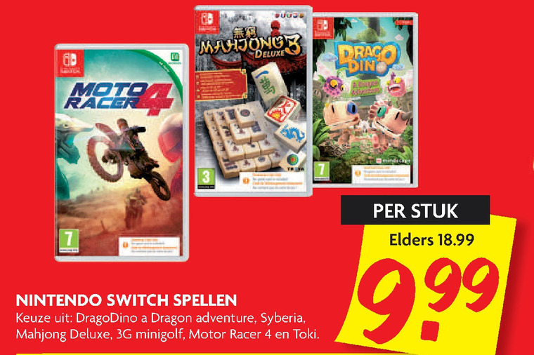 Nintendo Switch spellen folder aanbieding bij Dekamarkt - details