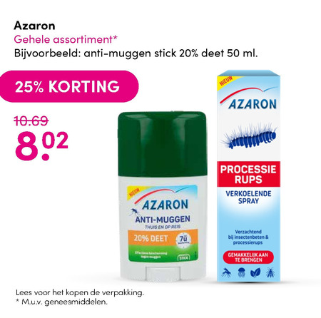 Azaron insectenbeet folder aanbieding bij DA - details