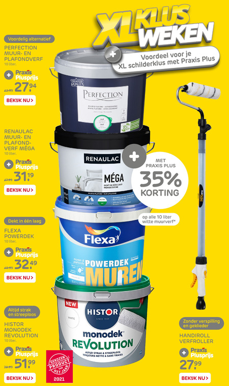 Perfection muurverf folder aanbieding bij Praxis - details