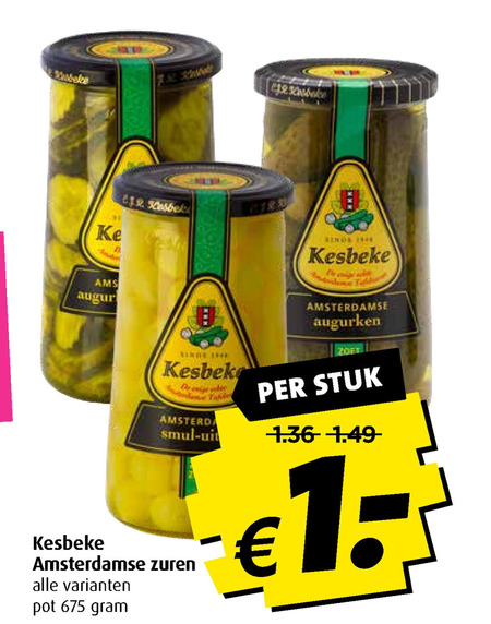Kesbeke tafelzuren, augurken folder aanbieding bij Boni - details