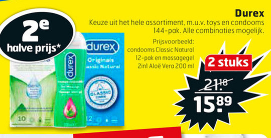 Durex erotiek, condooms folder aanbieding bij Trekpleister - details