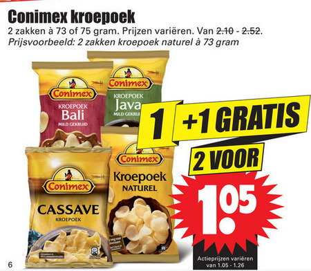 Conimex kroepoek folder aanbieding bij Dirk - details