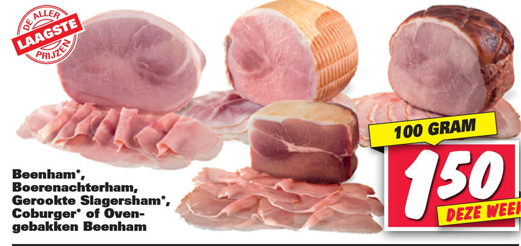 boerenachterham, coburger ham folder aanbieding bij Nettorama - details