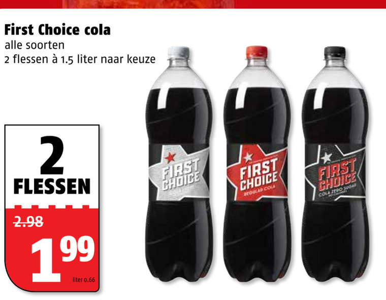 First Choice cola folder aanbieding bij Poiesz - details