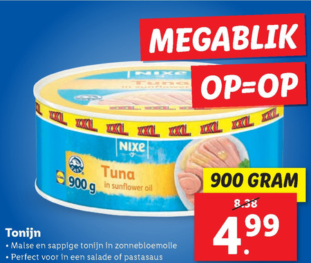 tonijn in blik folder aanbieding bij Lidl - details