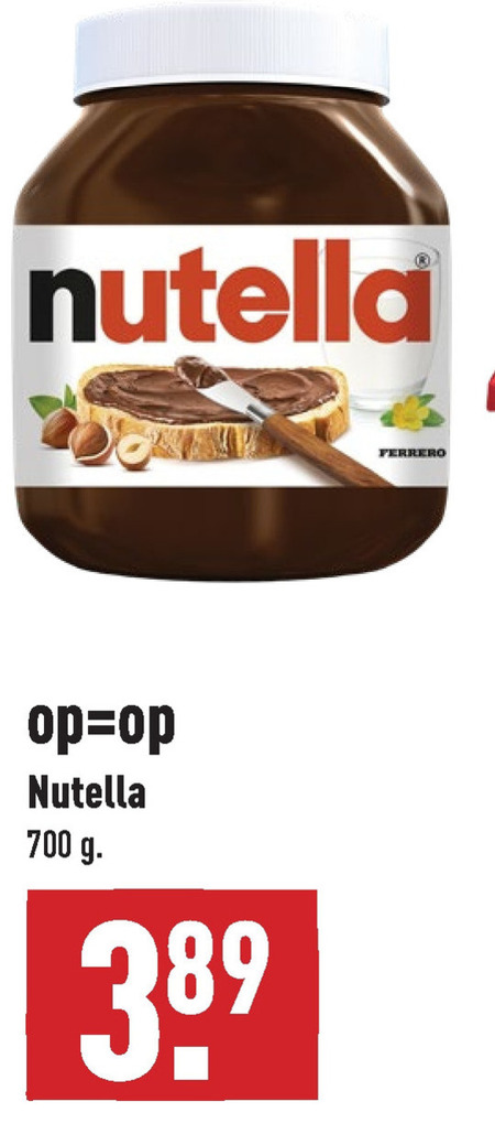 Nutella hazelnootpasta folder aanbieding bij Aldi - details