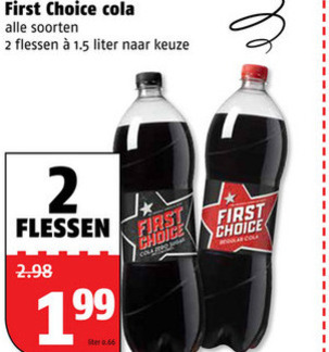 First Choice cola folder aanbieding bij Poiesz - details