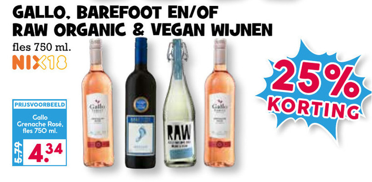 Gallo witte wijn, rode wijn folder aanbieding bij Boons Markt - details