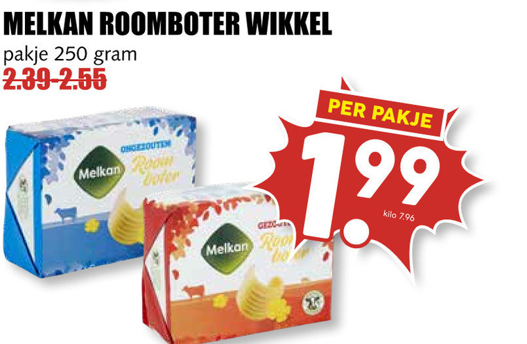 Melkan roomboter folder aanbieding bij MCD Supermarkt Basis - details