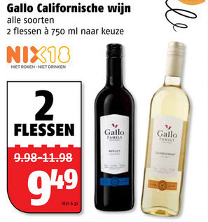 Gallo witte wijn, rode wijn folder aanbieding bij Poiesz - details