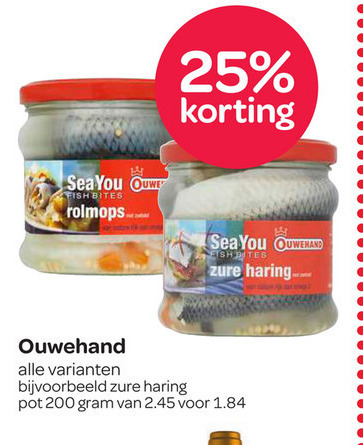 Ouwehand haring, rolmops folder aanbieding bij Spar - details