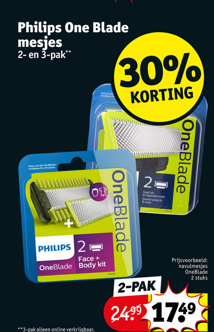 Philips scheermesjes folder aanbieding bij Kruidvat - details