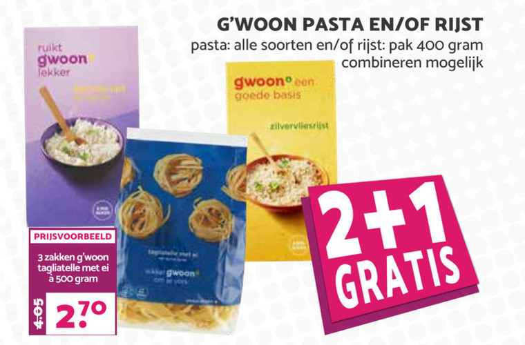 Gwoon pasta, rijst folder aanbieding bij Boons Markt - details