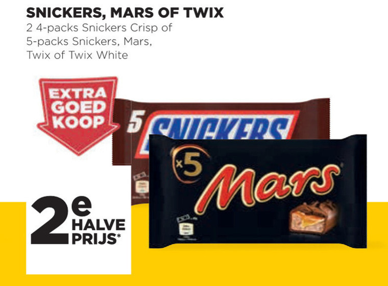 Snickers chocoladereep folder aanbieding bij Jumbo - details
