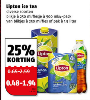Lipton ice tea folder aanbieding bij Poiesz - details