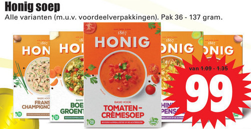 Honig soep folder aanbieding bij Dirk - details