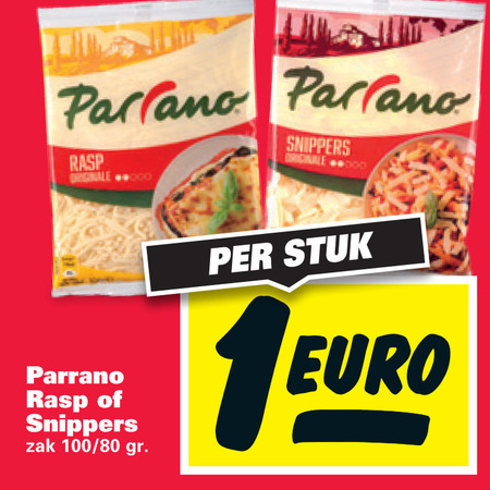 Parrano geraspte kaas folder aanbieding bij Nettorama - details