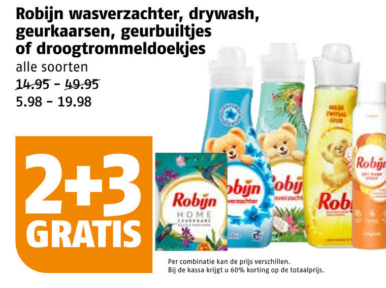 Robijn geurbuiltje, droogtrommeldoekjes folder aanbieding bij Poiesz ...