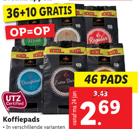 Bellarom koffiepad folder aanbieding bij Lidl - details
