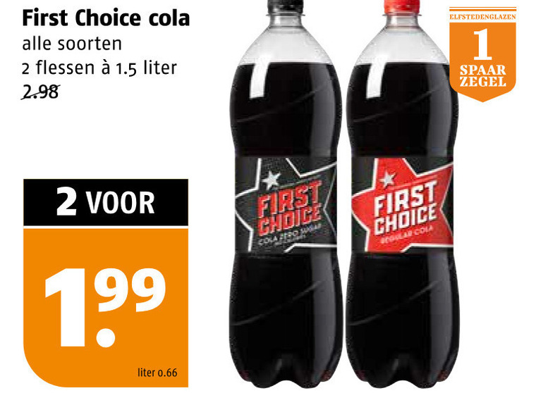 First Choice cola folder aanbieding bij Poiesz - details