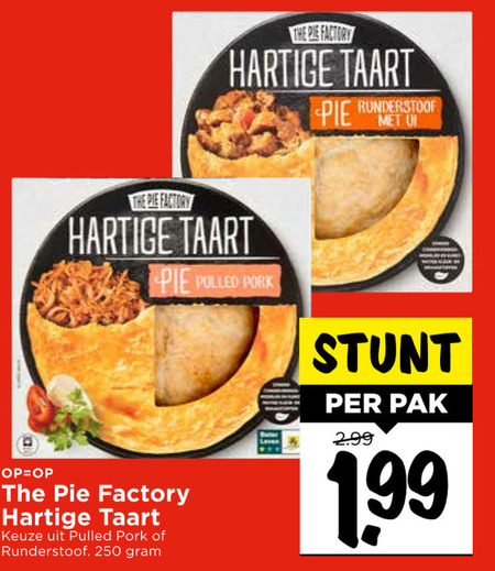 The Pie Factory quiche folder aanbieding bij Vomar - details