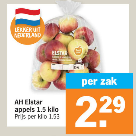 elstar appelen folder aanbieding bij Albert Heijn - details