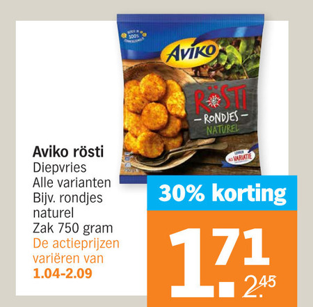 Aviko rosti folder aanbieding bij Albert Heijn - details