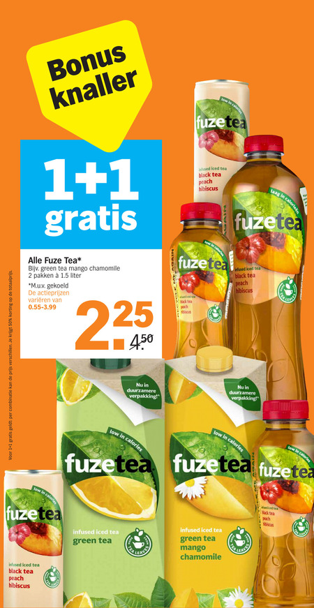 Fuze Tea ice tea folder aanbieding bij Albert Heijn - details