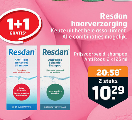 Resdan shampoo folder aanbieding bij Trekpleister - details