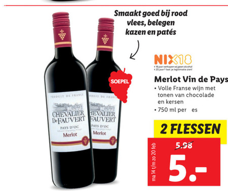 rode wijn folder aanbieding bij Lidl - details