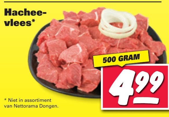 hacheevlees folder aanbieding bij Nettorama - details