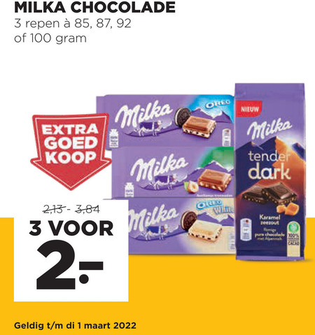 Milka chocolade folder aanbieding bij Jumbo - details
