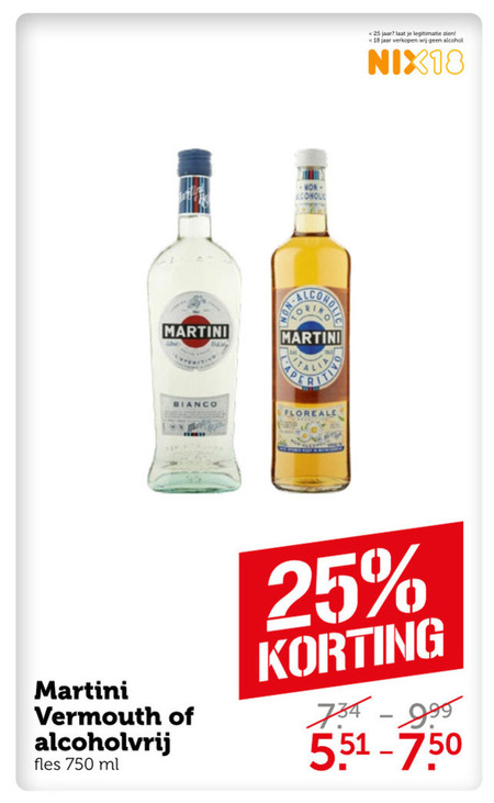 Martini vermouth folder aanbieding bij Coop - details