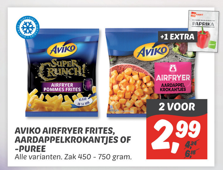 Aviko patat folder aanbieding bij Dekamarkt - details