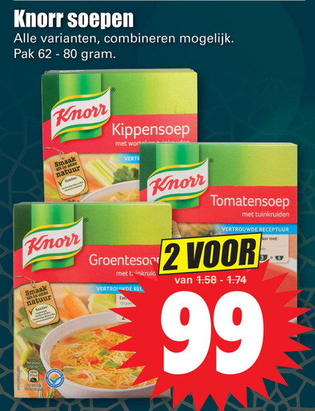 Knorr soep folder aanbieding bij Dirk - details